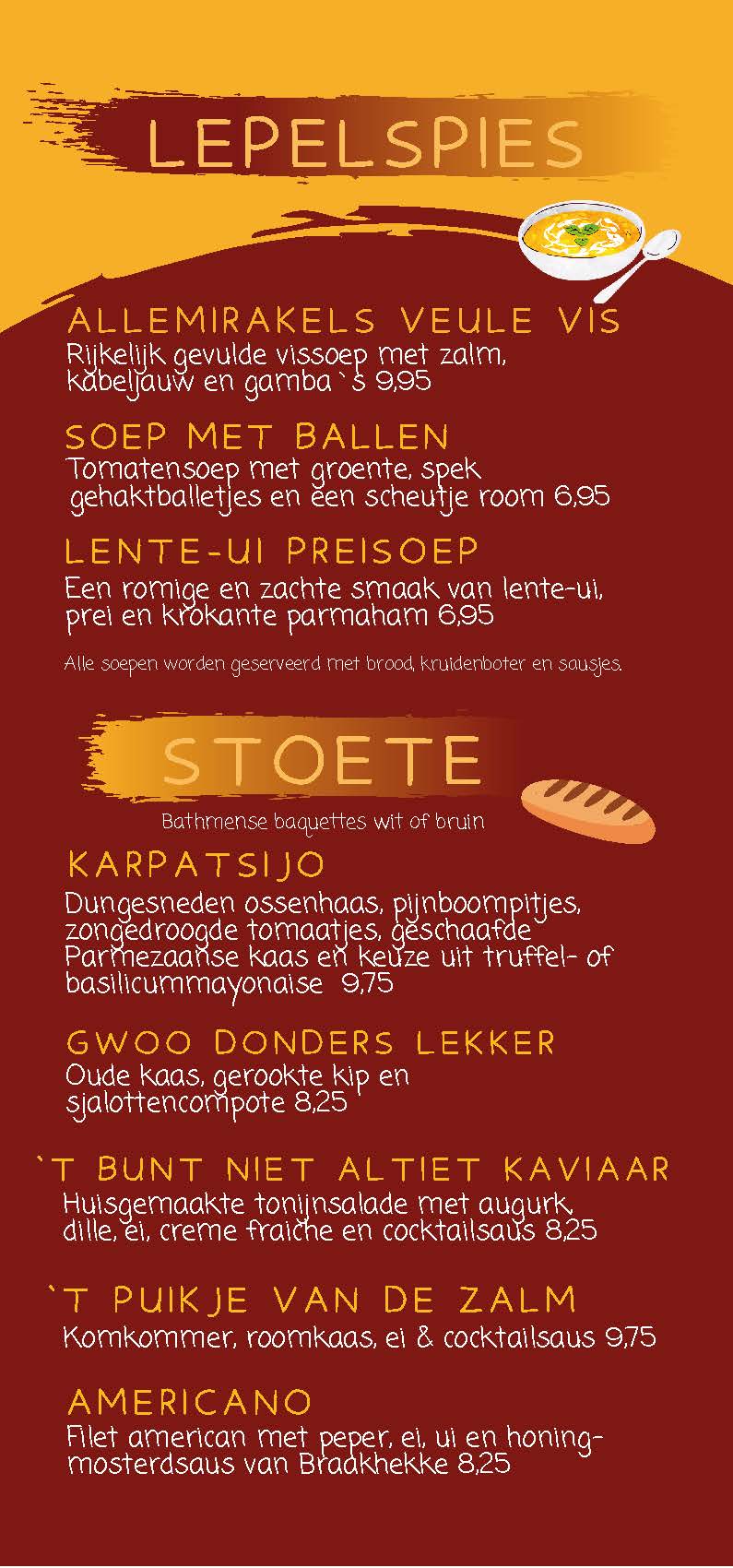 Menu - De Heeren van Dorth