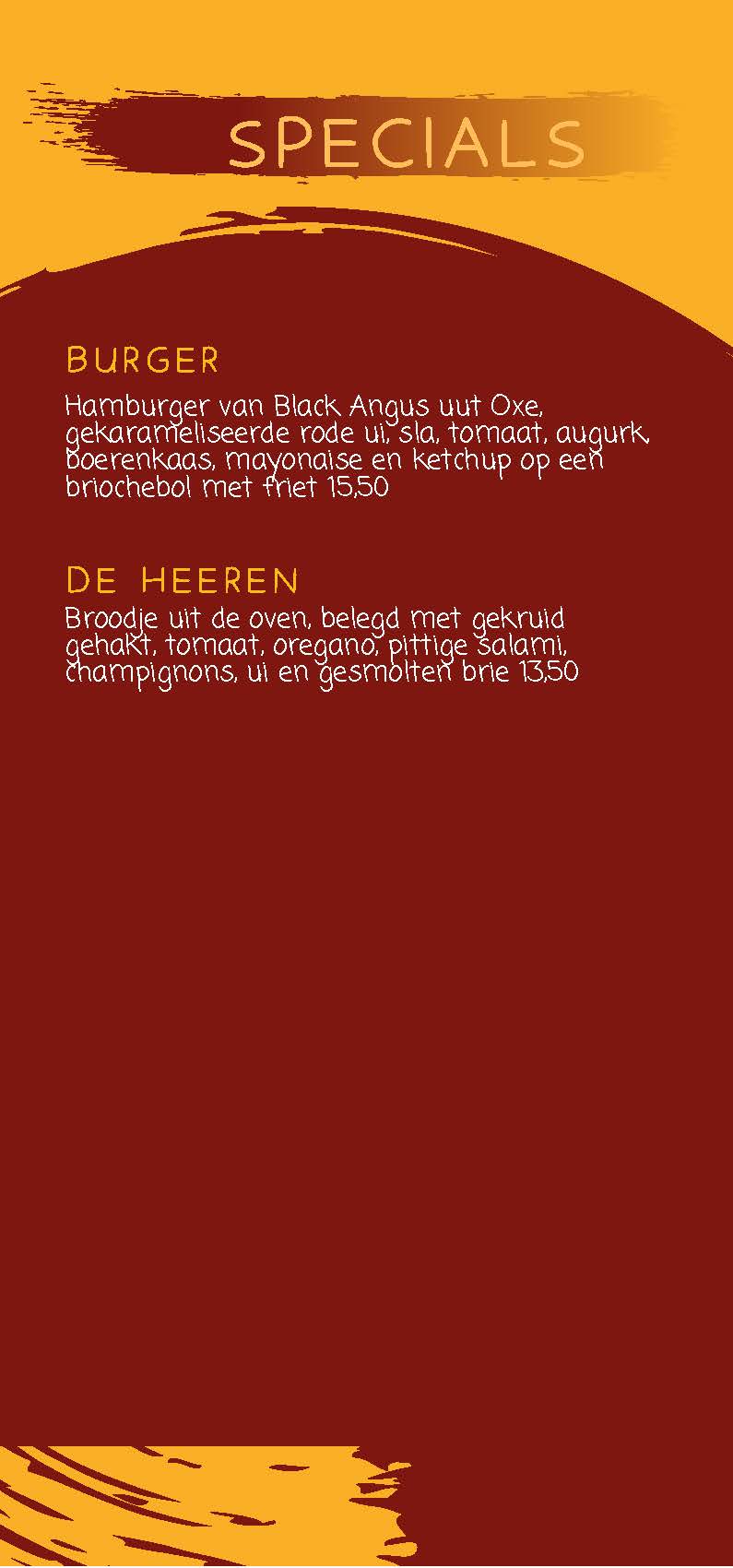 Menu - De Heeren van Dorth